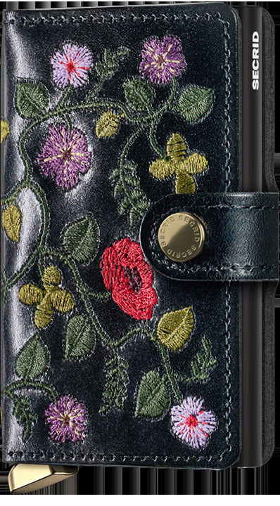 Secrid Premium Mini Wallet Stitch Floral Black – The Vault Milton
