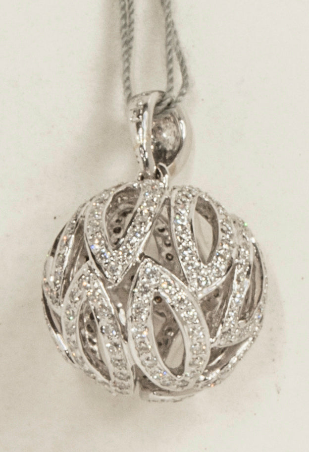 18K Diamond Ball Pendant – The Vault Milton